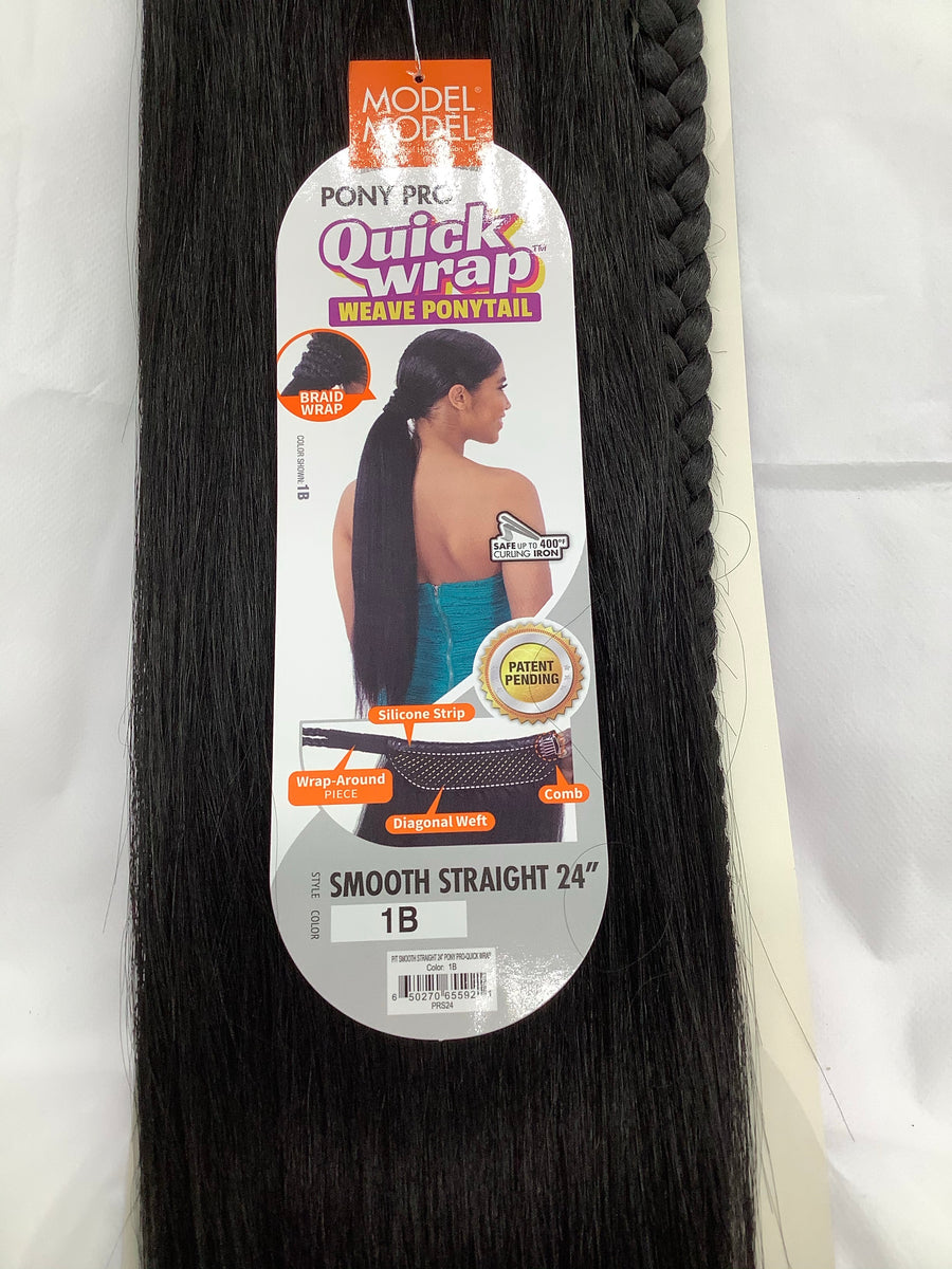 SMOOTH STRAIGHT 24” QUICK WRAP WEAVE PONYTAIL – Cheniqua’s